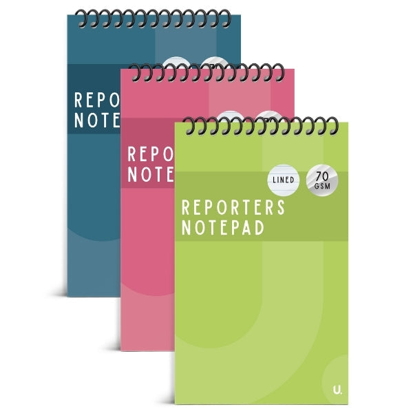 Reporters Notepad 5" x 8" Assorted Colours P1109 (Parcel Rate) – MM ...